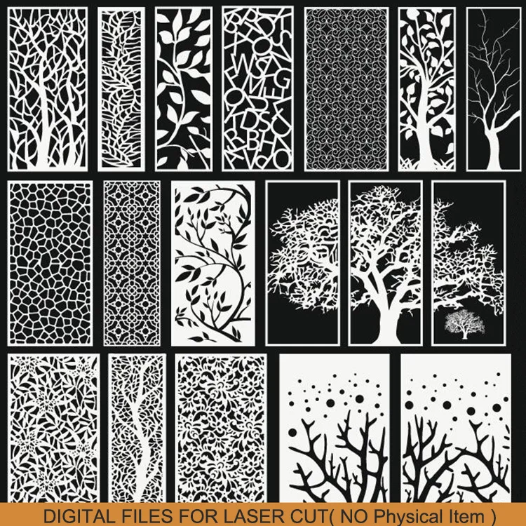 Tree-Panels-Room-Divider-Laser-Cut-Vector-Design-CDR-File-Partitions ...