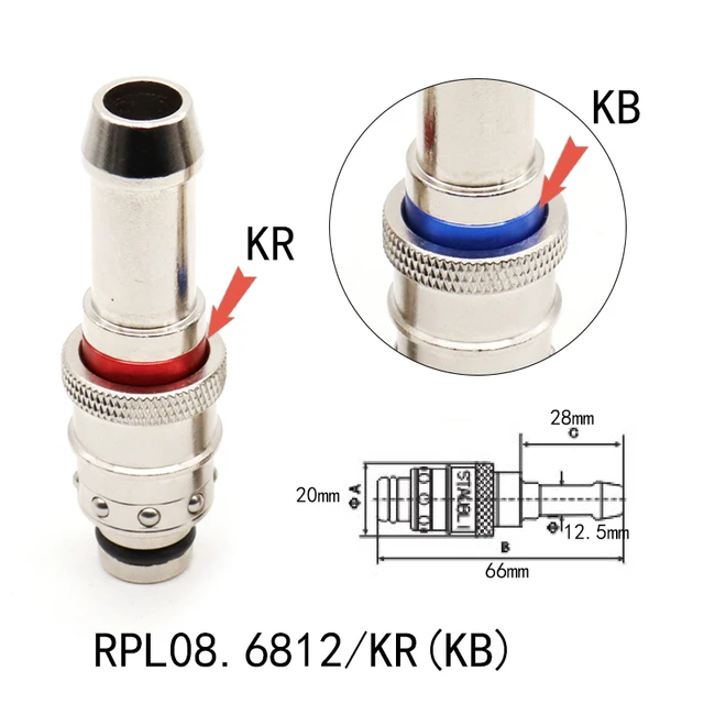 STAUBLI-프랜치 몰드 황동 냉각수, 퀵 커플 링 RPL06 08 12