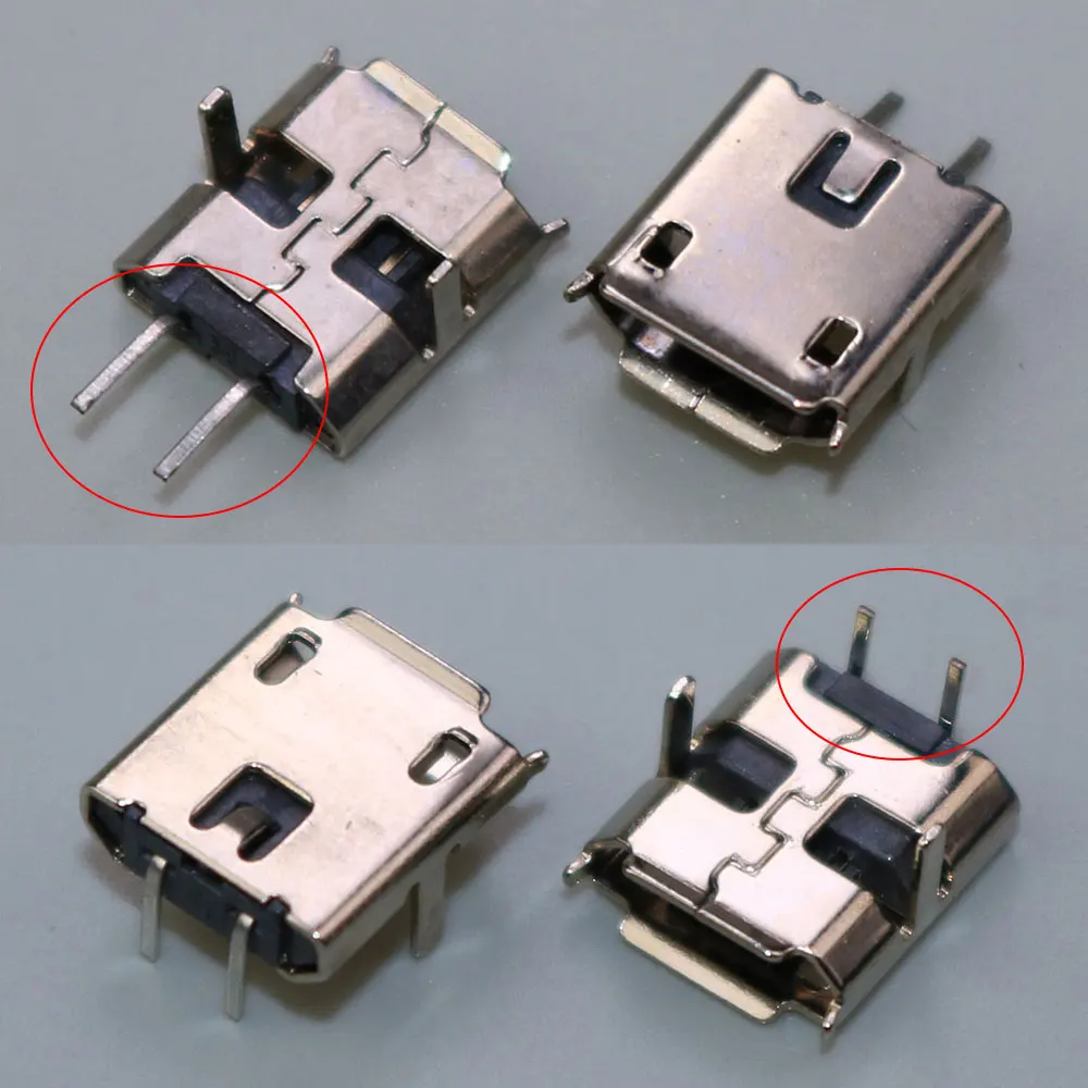 20-100pcs-Micro-USB-2P-female-Power-Jack-2PIN-V8-Android-phone-plug-two ...