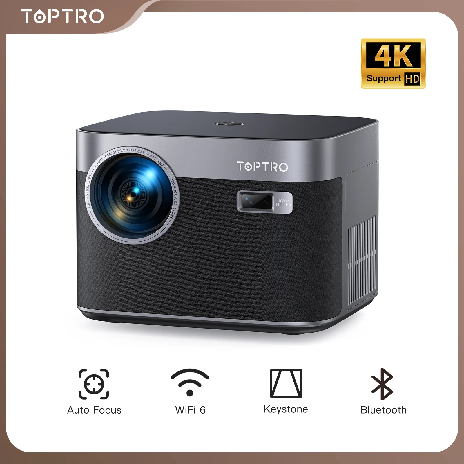 TOPTRO-X7-Projector-4K-Android-9-0-16000-Lumens-native-1080P-WiFi6 ...