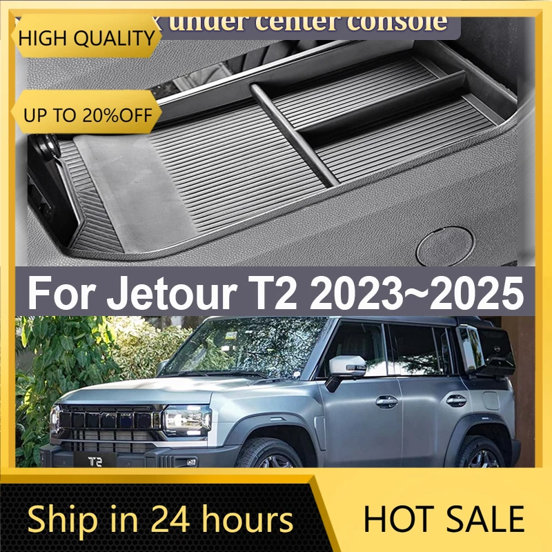 For Jetour T2 Accessories 2023 2024 2025 Storage Box Under Center ...