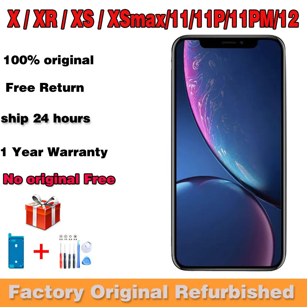 Original Screen Refubished For Iphone Xr 11 12 Pro Max Lcd Replacement ...