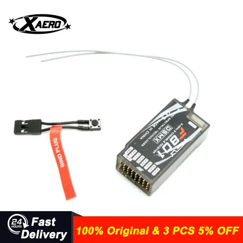 F801 8 Channel Long Range DSMX DSM2 Receiver - Compatible with Spektrum ...