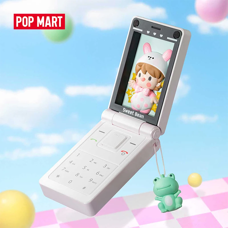 POP-MART-Sweet-Bean-Pearl-White-Flip-Phone-100-Figure-Cute-Toy-Action ...