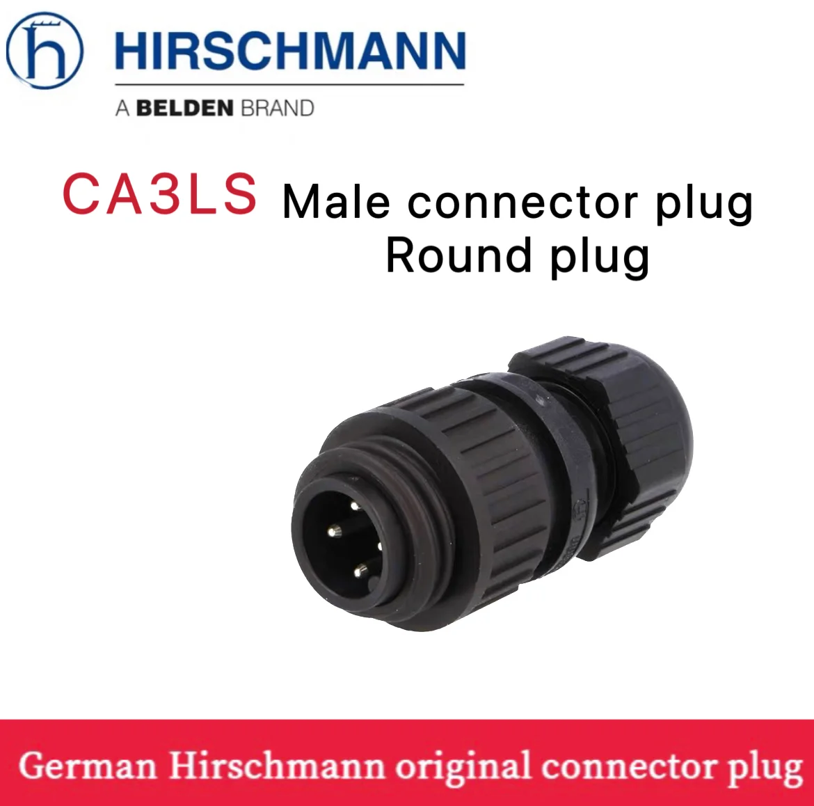 Hirschmann Round male socket CA3LS connector Sensor 4core plug ...