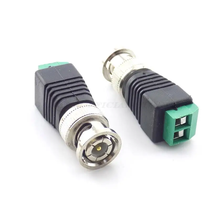 Coax Cat5 Bnc Férfi Csatlakozó Dugó Dc Adapter Balun A Cctv Kamera ...