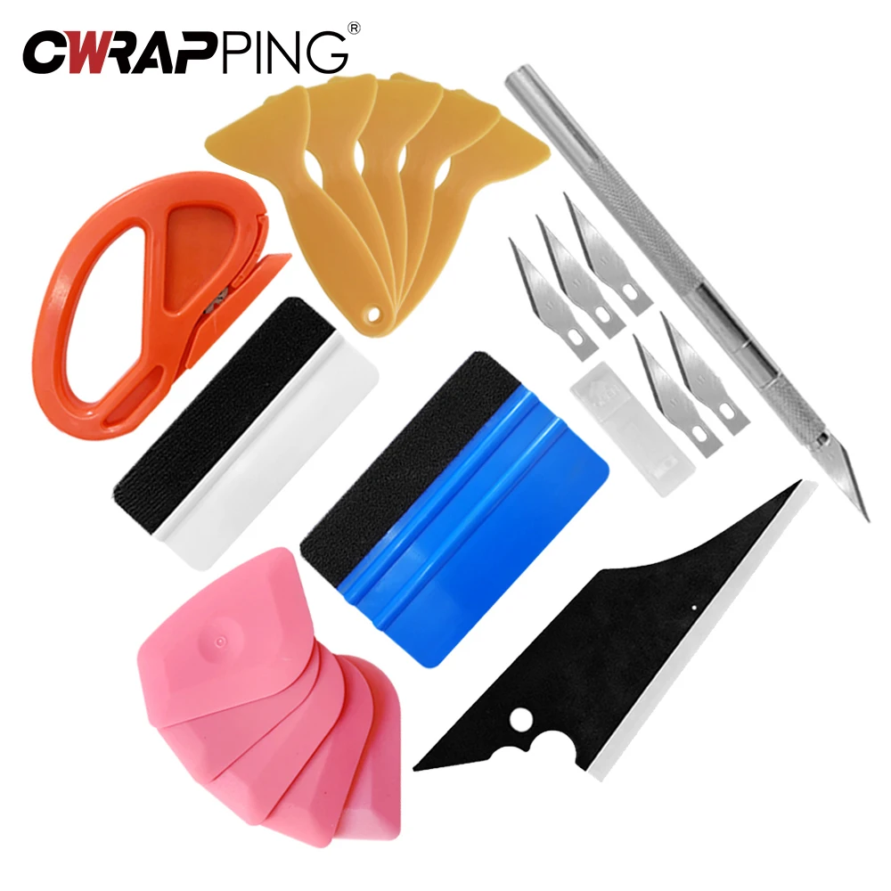 Car-Wrapping-Tools-Kit-Scraper-Film-Kits-Felt-Squeegee-Hard-Scraper ...