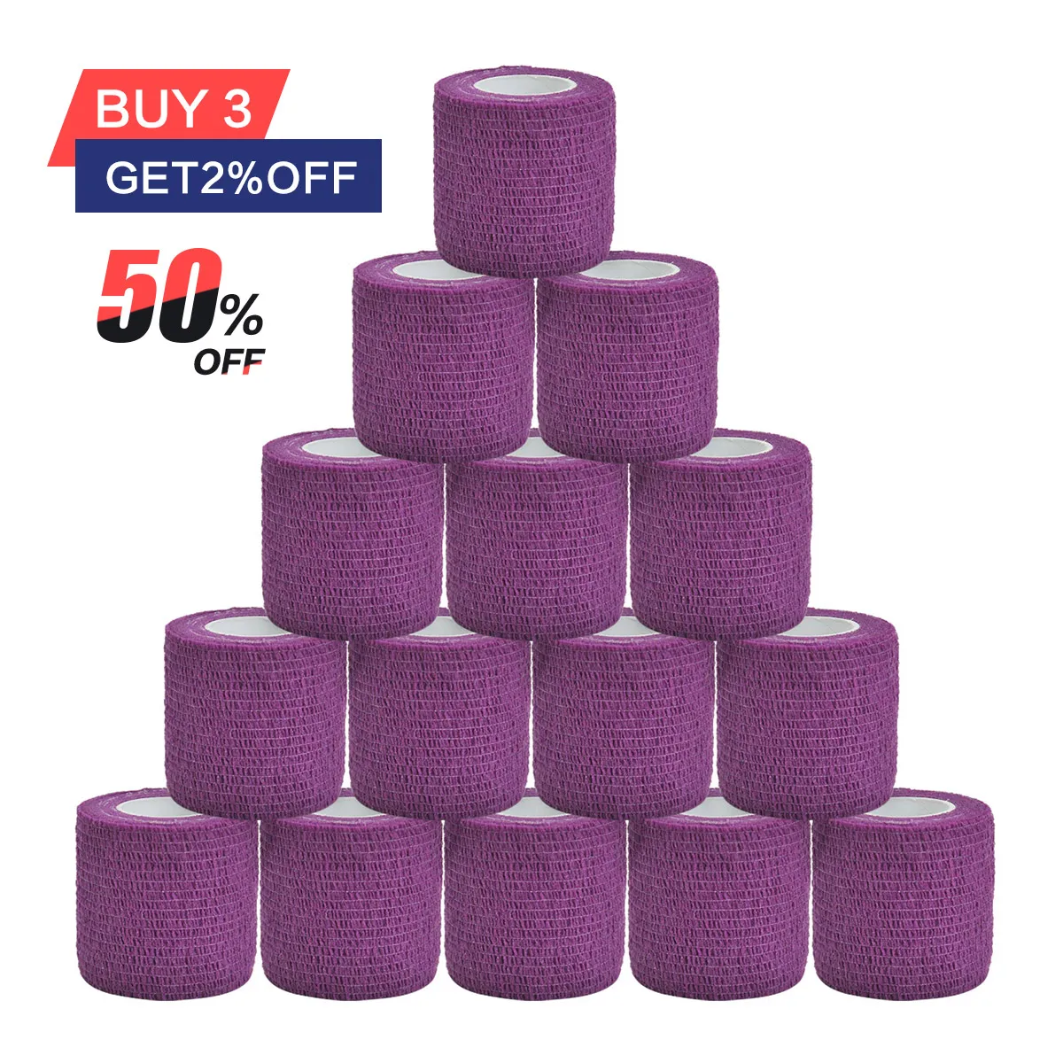 1/6/10 pcs Purple Gauze Medical Bandage Self-adhesive Breathable ...