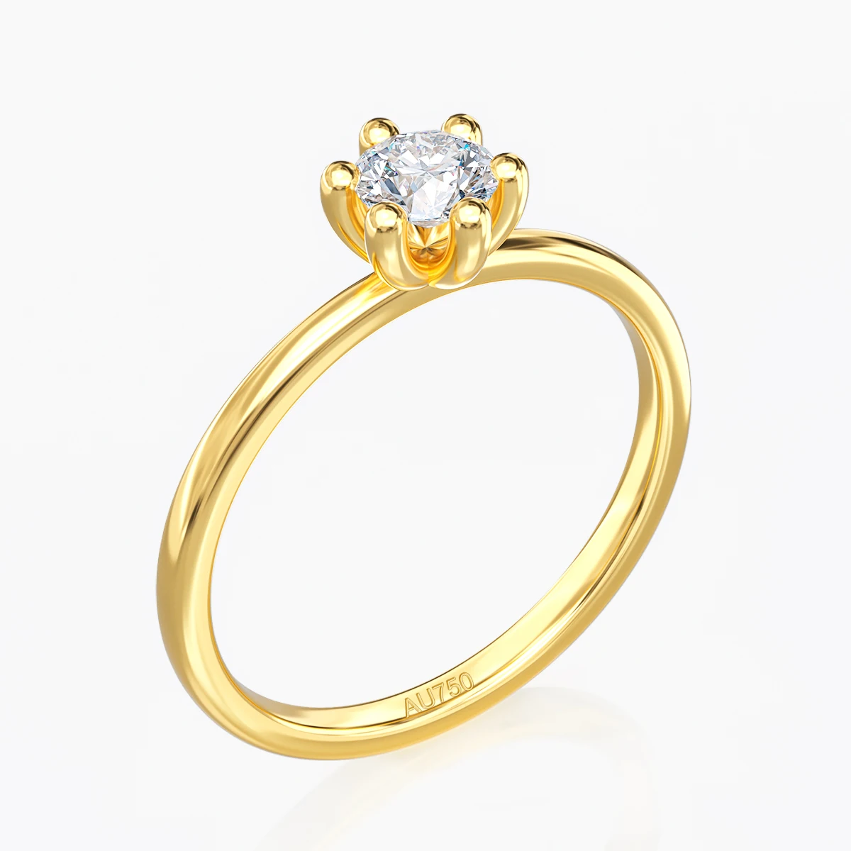 100-Real-18k-Gold-Rings-Summer-For-Women-Moissanite-Diamond-Jewelry ...