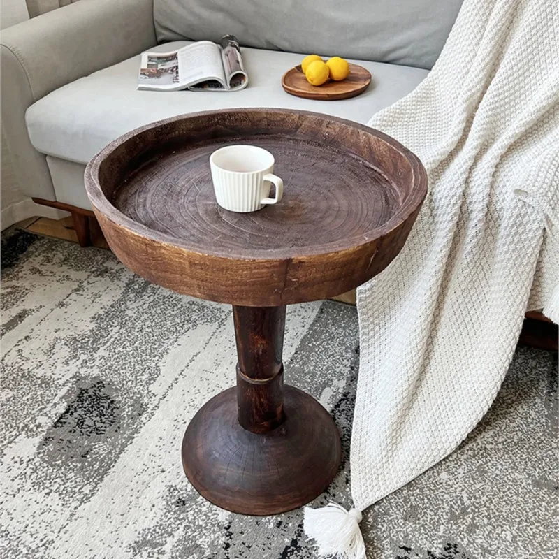 MOMO-Wabi-sabi-Log-Small-Coffee-Table-Vintage-Solid-Wood-Sofa-Side ...