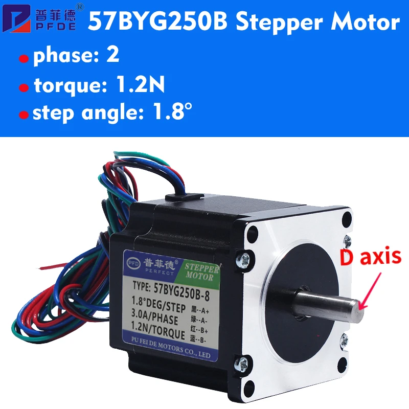 57-Stepper-Motor-Nema-23-Mask-Machine-57BYG250B-Torque-1-2NM-Length ...