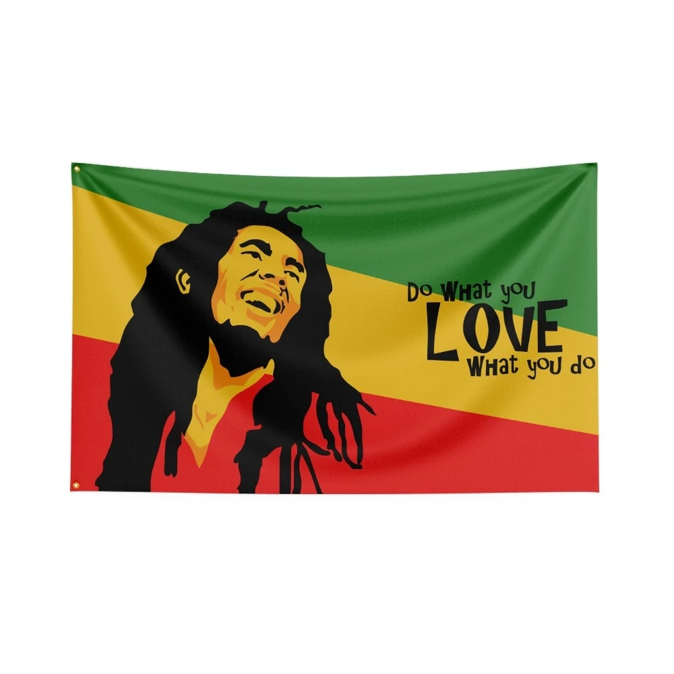 Bob Marley Rastafari Flag 5' X 3' Bob Marley Africa Rasta Flag