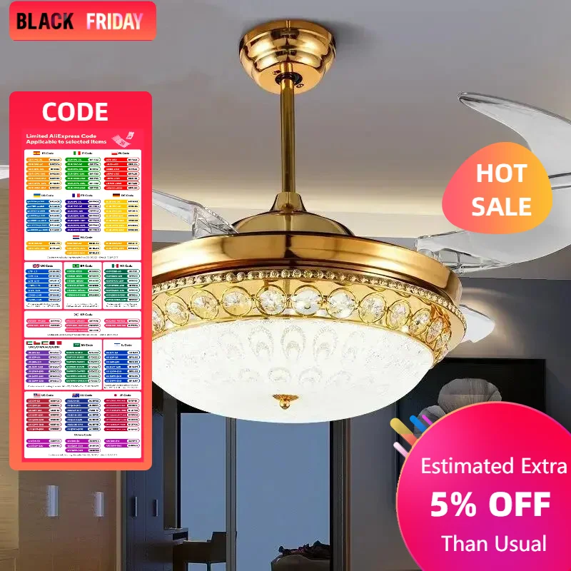 Luxury-Crystal-Ceiling-Fan-Light-Invisible-For-Restaurant-Living-Room ...