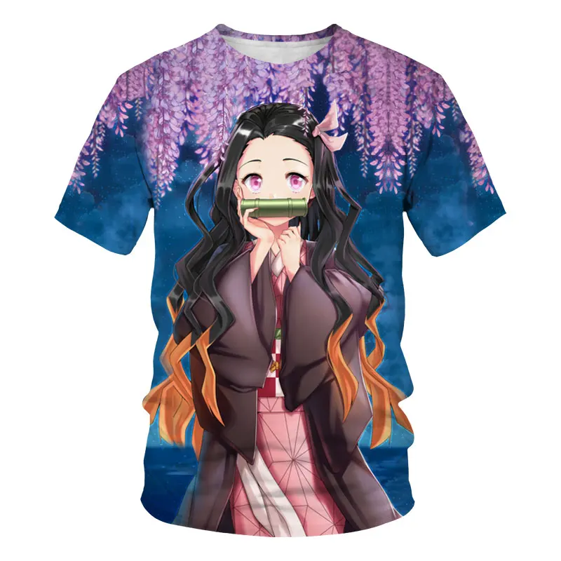Anime-Demon-Slayer-T-Shirt-Lovely-Kamado-Nezuko-Costume-Kids-Girls-T ...