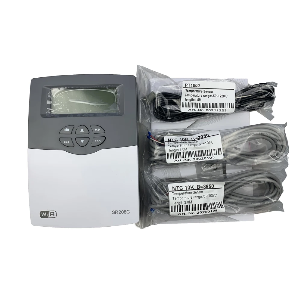 New-Updated-Solar-Heater-Controller-SR208C-With-3-Temperature-Sensors ...