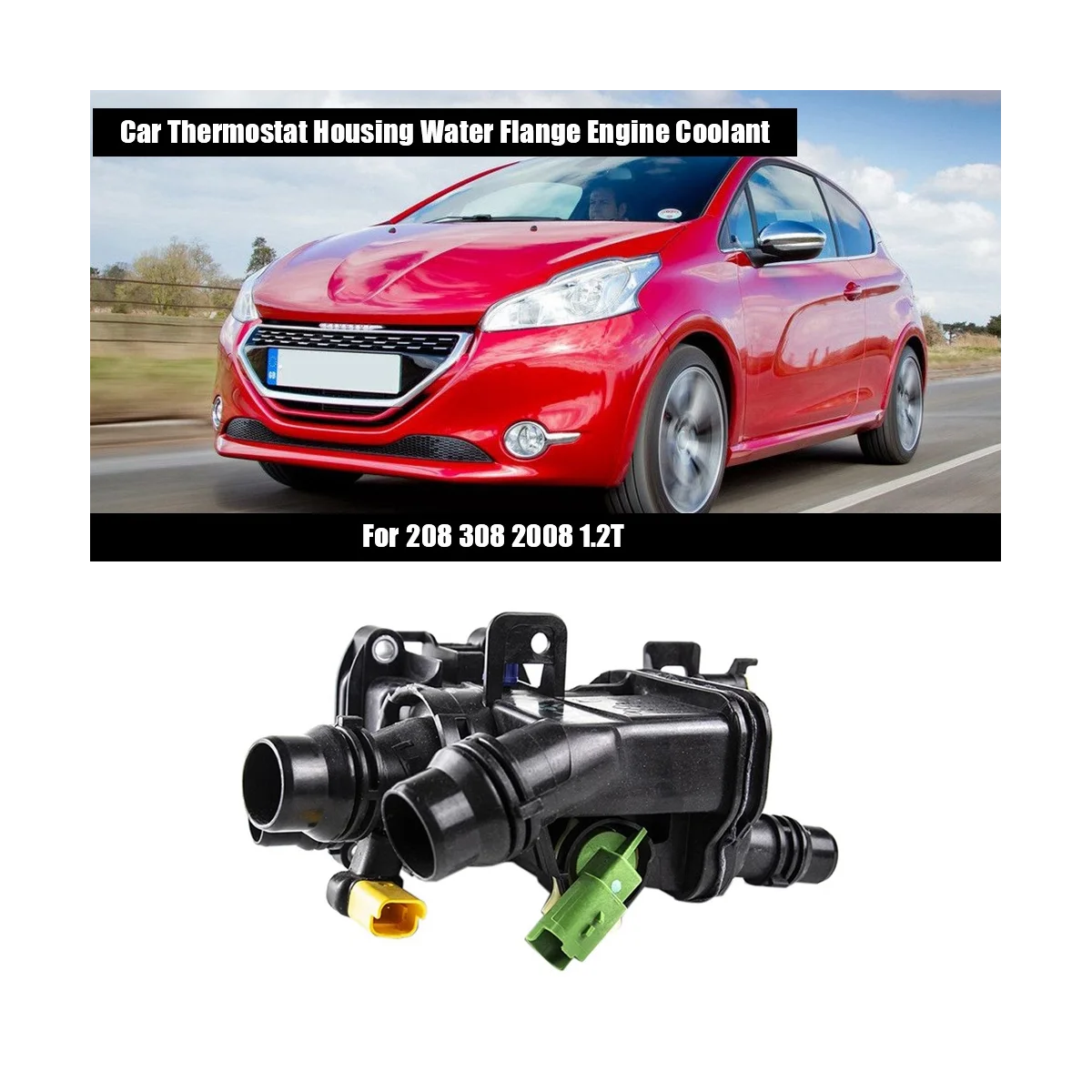 9812131480-Car-Thermostat-Housing-Water-Flange-Engine-Coolant-for ...