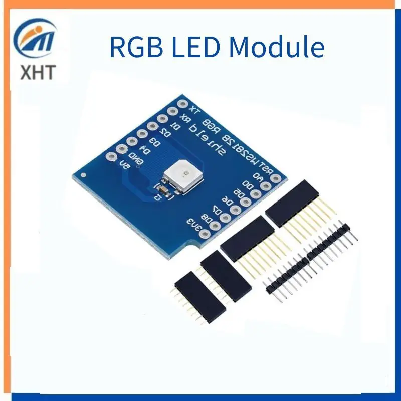 RGB-LED-Module-For-D1-mini-WS2812-5050-RGB-Built-in-LED-1-Colorful-LED ...