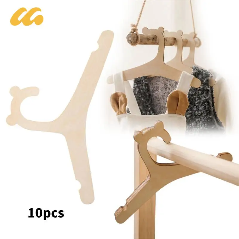 5-10pcs-Baby-Wooden-Clothes-Hanger-Baby-Creative-Small-Hanger-Rack-Home ...