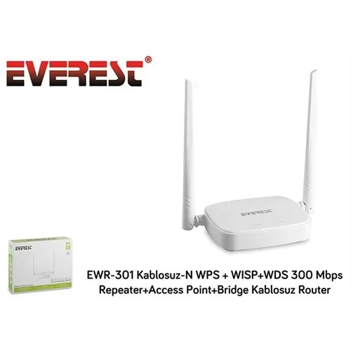 Everest Ewr-301 Wireless-N Wps + Wısp + Wds 300 Mbps Repeater + Access Point + Bridge – Tanie E ...