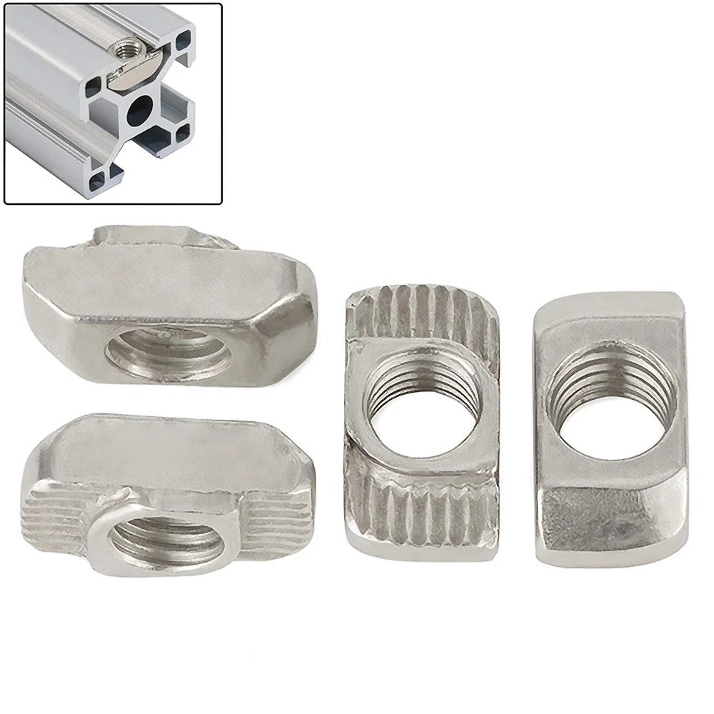 10Pcs M3 M4 M5 M6 M8 Drop In T Nut Hammer Head Sliding Nut Fasten ...