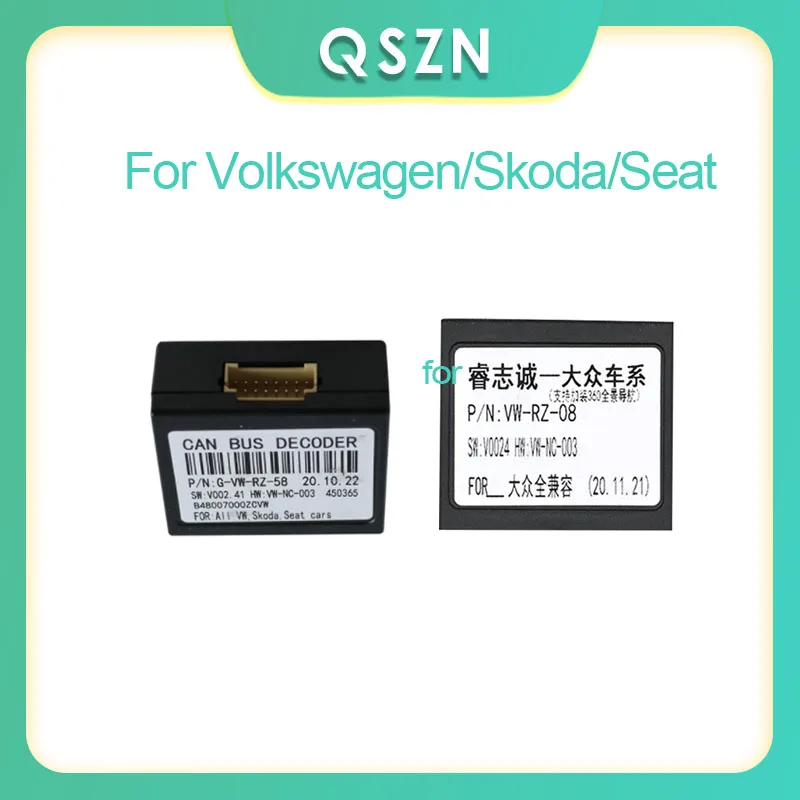 Newest Raise VW-RZ-08 VW-RZ-58 Canbus Box For Android Volkswagen Skoda Seat Golf 5/6/Polo/Passat ...