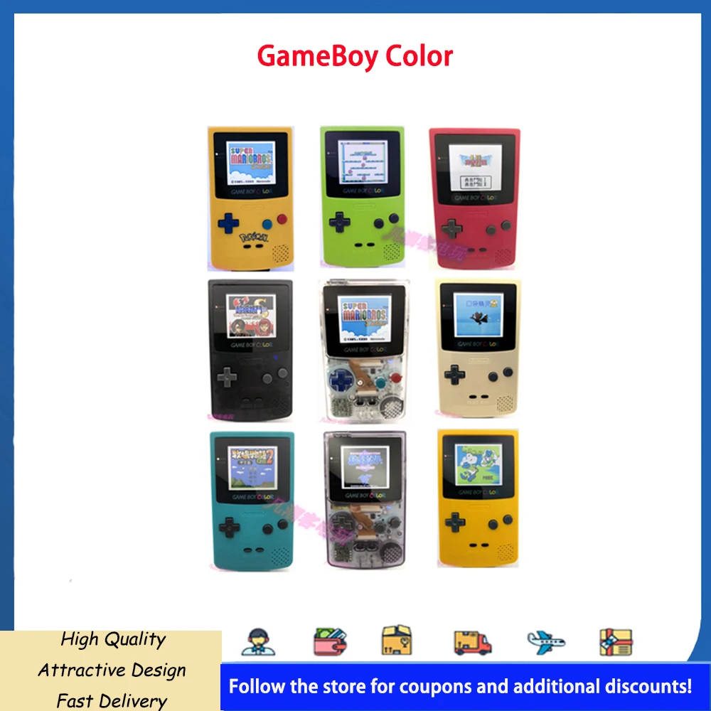 Refurbished-GAMEBOY-COLOR-GBC-Portable-Retro-Handheld-Game-Console-Game ...