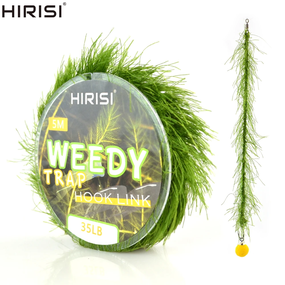 Hirisi-5m-Carp-Fishing-Weed-Hook-Link-Line-Weed-Effect-Rigs-35Lb-Carp ...