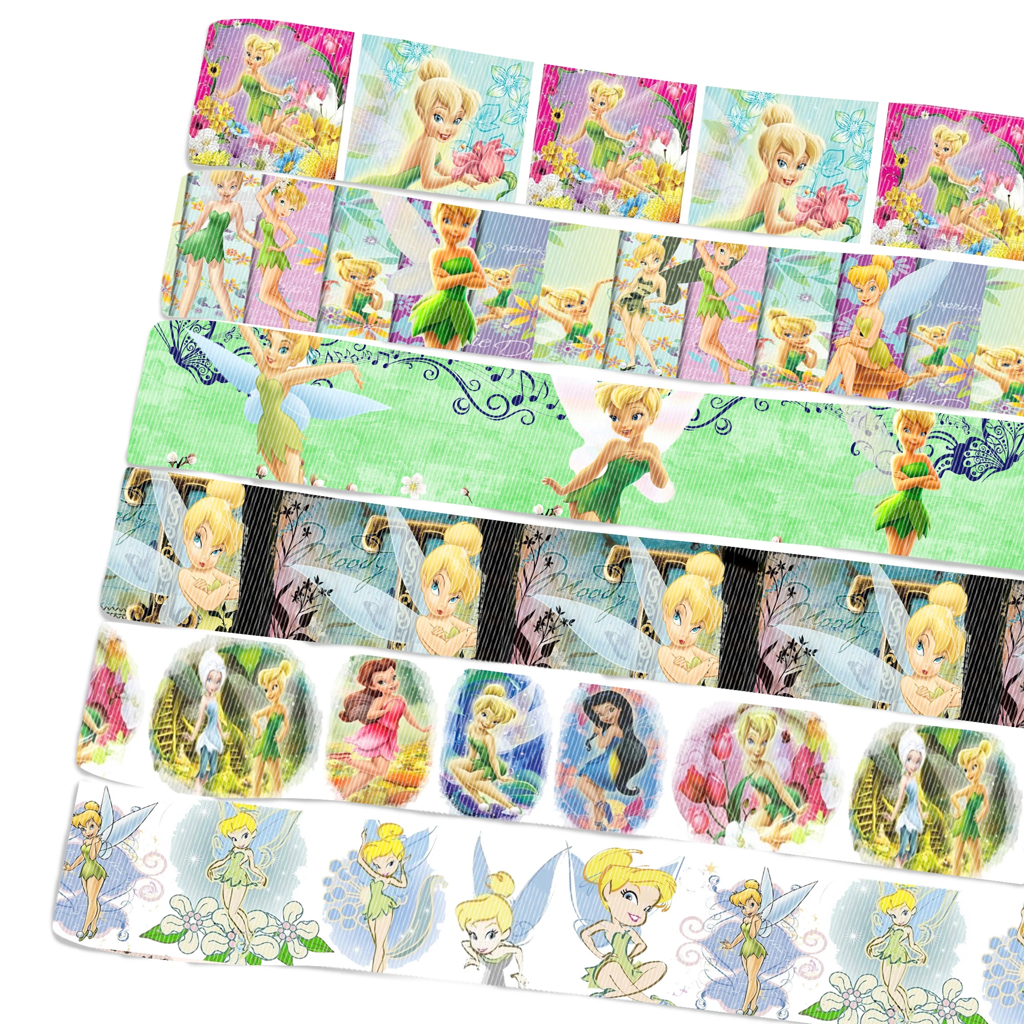 5Y-Disney-Tinkerbell-Grosgrain-Ribbon-25mm-38mm-9mm-Wrapping-Hair-Bow ...