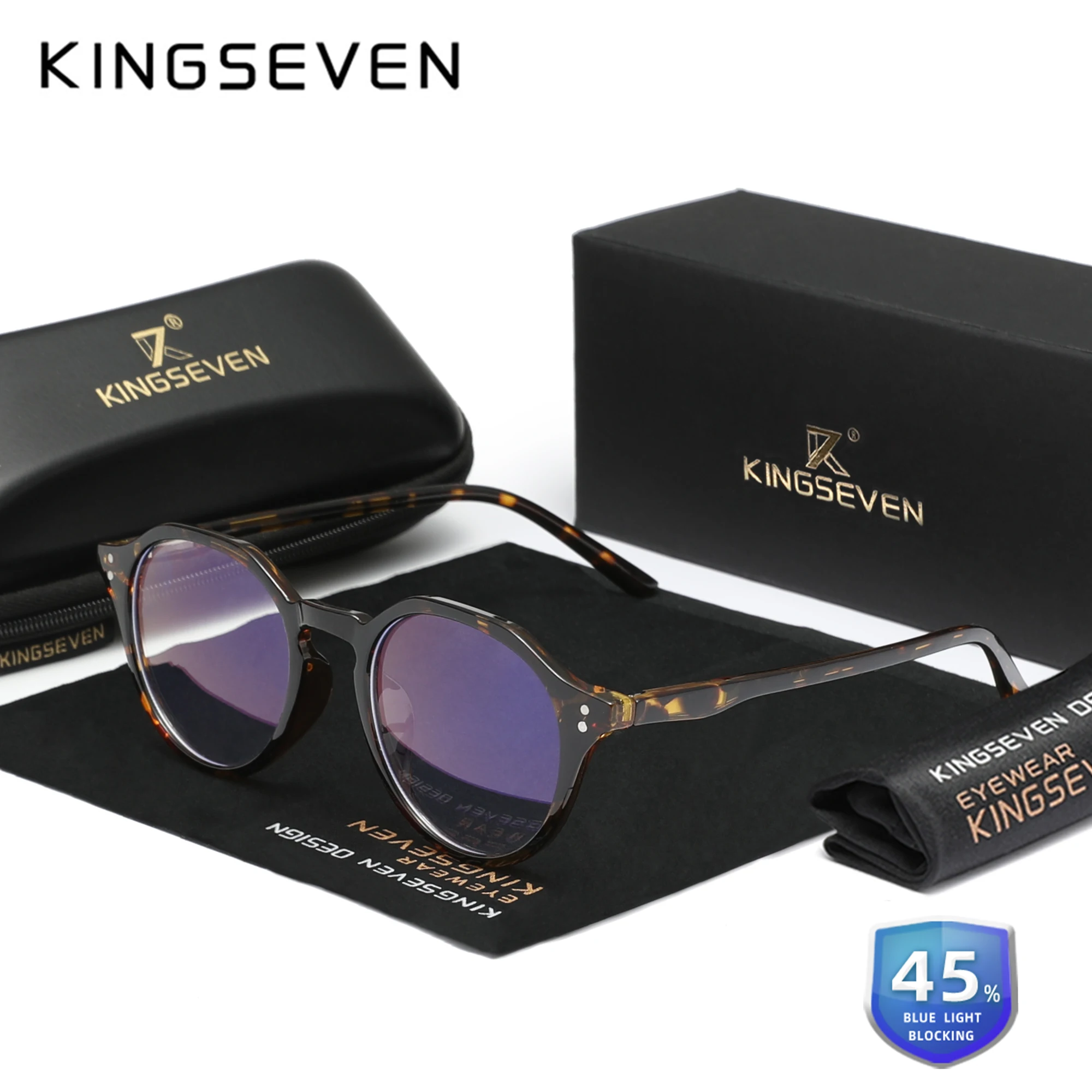 KINGSEVEN Blue Light Blocking Glasses Ultralight Men/Women Students ...