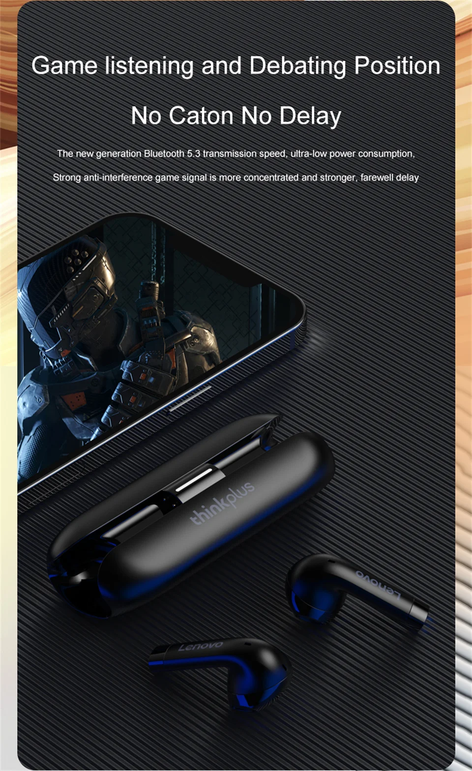 Lenovo TW60 Bluetooth 5.3 Noise Reduction Earbuds - Compro System