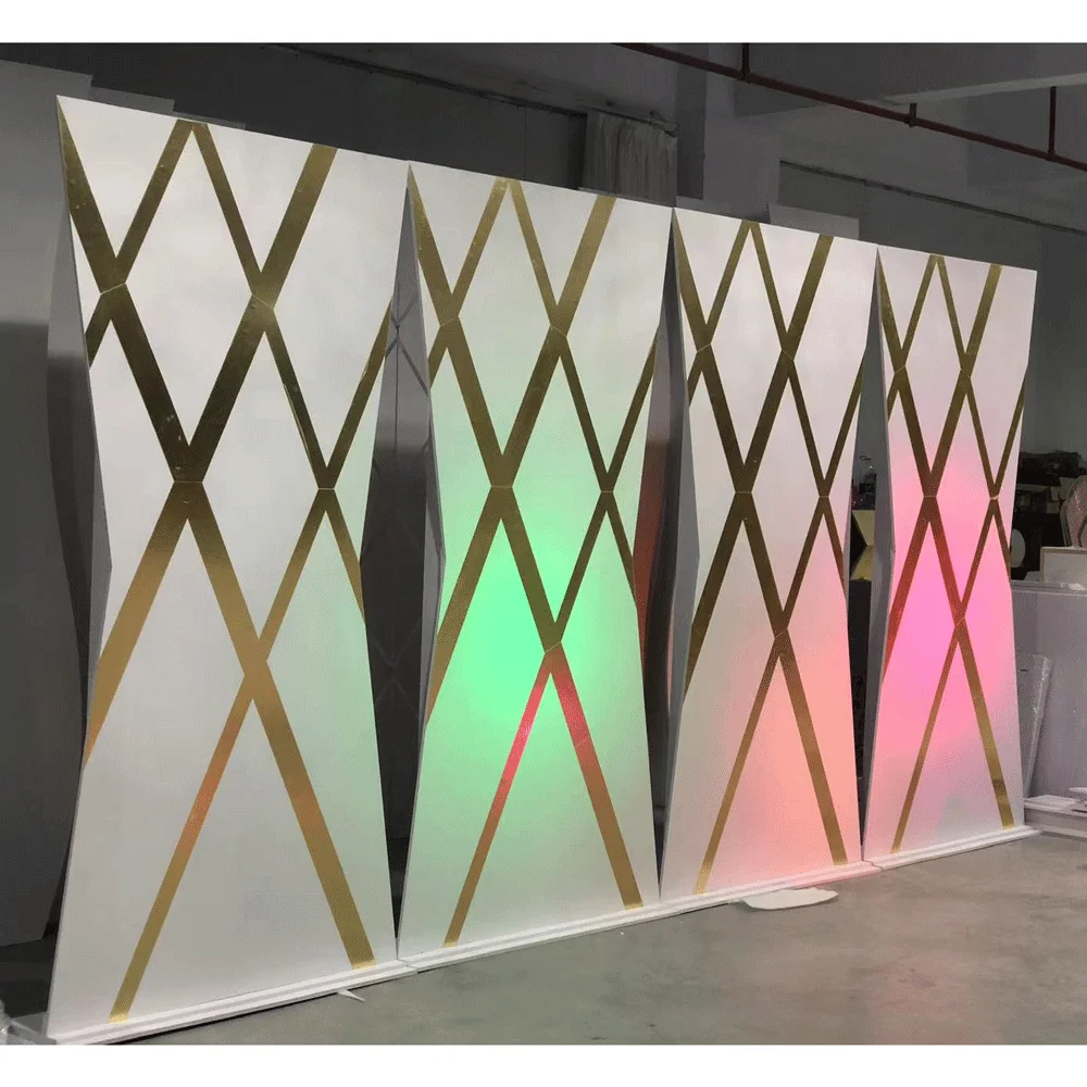 luxury-Events-Acrylic-PVC-Backdrop-With-Gold-Line-Wedding-Decoration ...