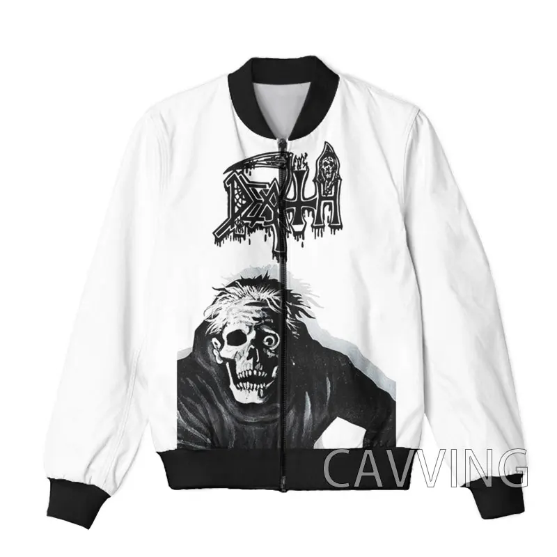 New Fashion Women/Men's 3D Print Death Rock Band Zipper Bomber Jackets ...