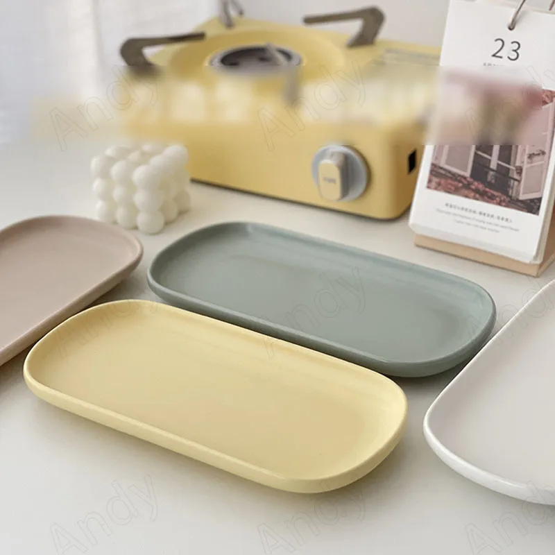 European-Ceramic-Plate-Creative-Scrub-Rectangle-Breakfast-Dish ...