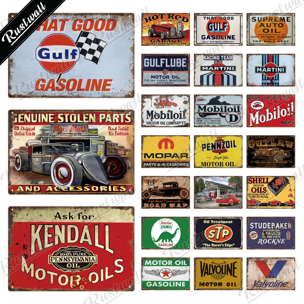 Rust-Wall-Retro-Oil-Metal-Signs-Decorative-Plaque-for-Gas-Station-Club ...
