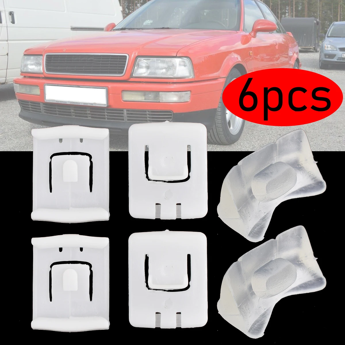 6Pcs Seat Fastener Rail Runner Clip Slider Guide Piece 171881213B For ...