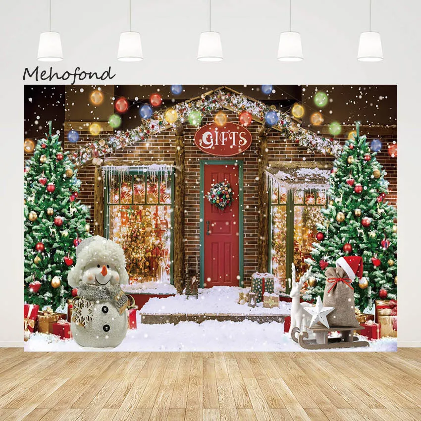 Snowman Santa Backdrop