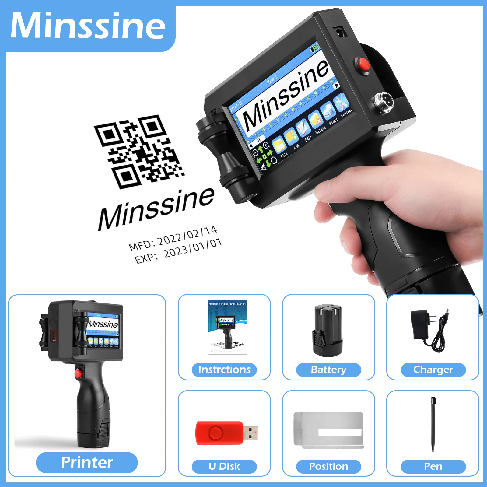 Handheld-Inkjet-Printer-Gun-12-7mm-with-Fast-Drying-Ink-for-Text-QR ...