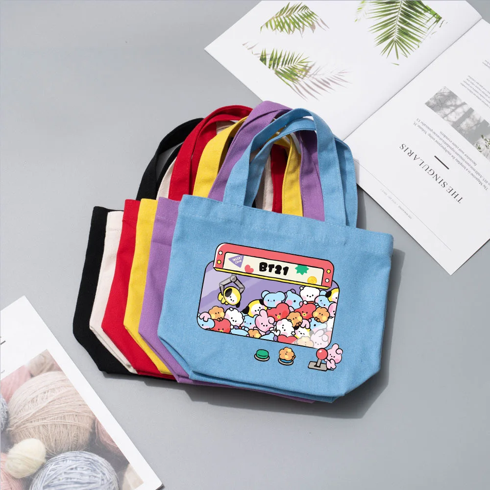 BT21-BTS-Mini-Series-Canvas-Bag-Handbag-Bento-Storage-Bag-Student-Four ...