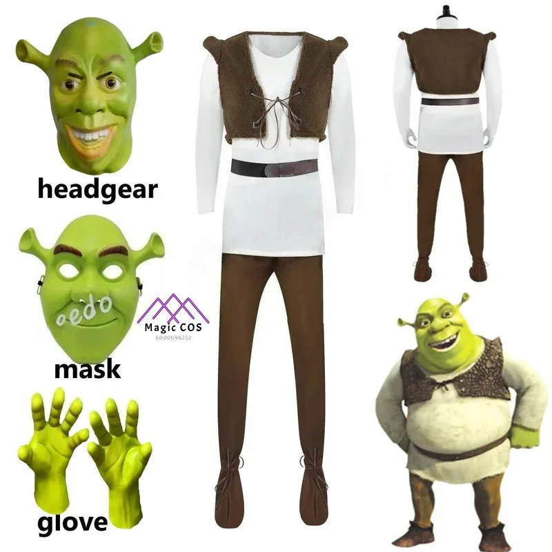 Disfraz de Cosplay de monstruo de película Shrek para hombre, Top de ...