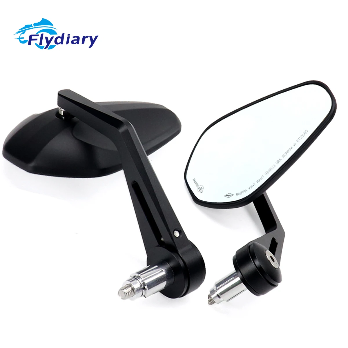 Motorcycle Handlebar Mirror Side Mirrors Rear View Wide Convex