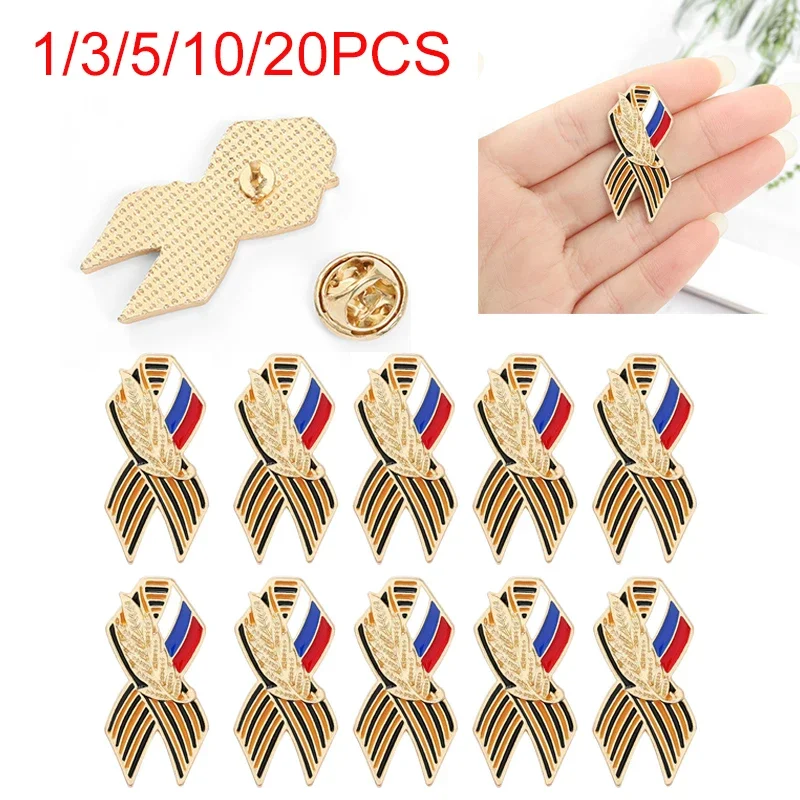 1-20PCS-Creative-Ribbon-Badge-Enamel-Badge-Russian-Flag-Saint-Victory ...