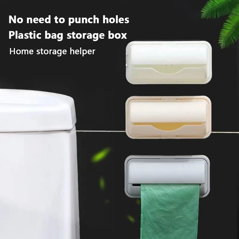 Wall-Mount-Trash-Bags-Storage-Box-Garbage-Bag-Dispenser-For-Kitchen ...