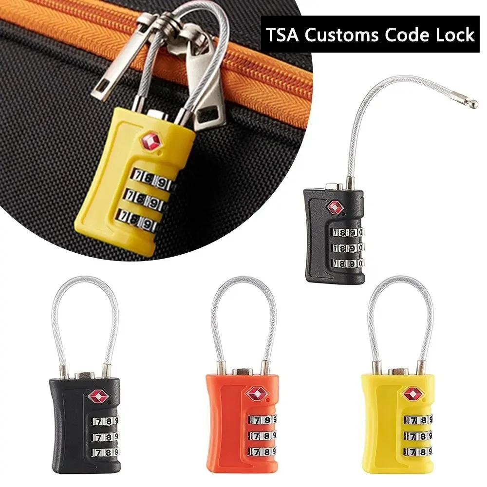 TSA-Customs-Code-Lock-for-Travel-Luggage-Password-Changeable-black-Lock ...