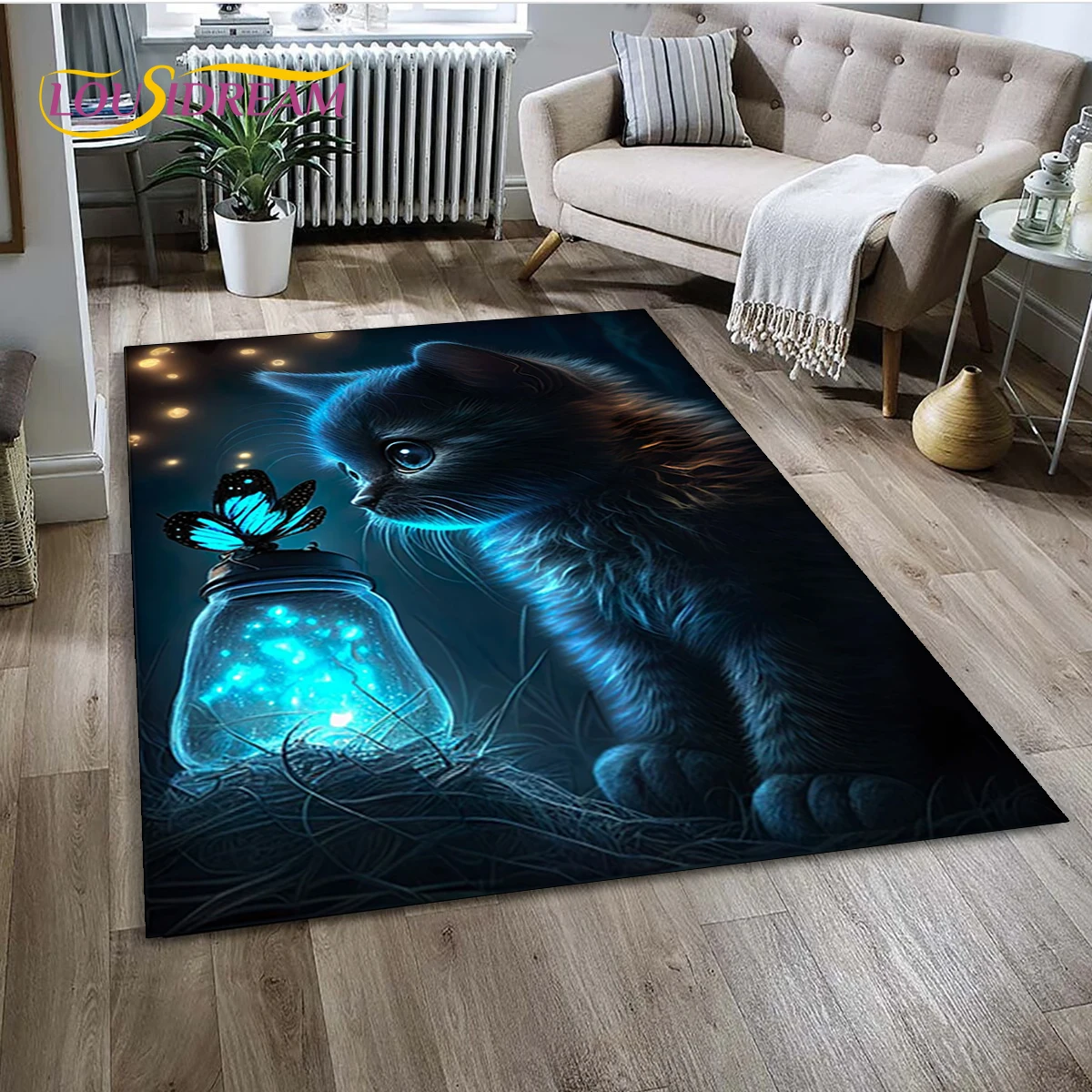 Cartoon-Cute-Calico-Cat-Garfield-Cat-Persian-Cat-Ragdoll-Carpet-Rug-for ...