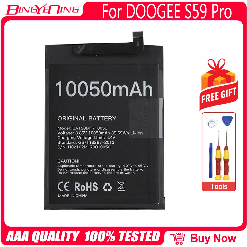 New Original Battery For DOOGEE S59 Pro N55 PRO V30/V30T/V30PRO S100 ...