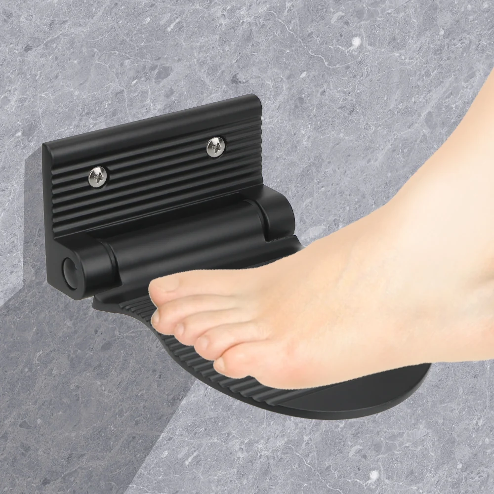 Shower-Footstool-Shoe-Shine-Pedal-Bathroom-Rest-Pedestal-Folding ...