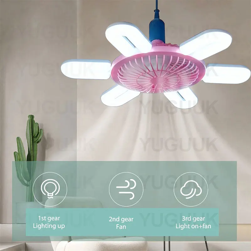 High-Brightness-60w-Led-Ceiling-Fan-Light-With-E27-Lamp-Holder-Silent ...