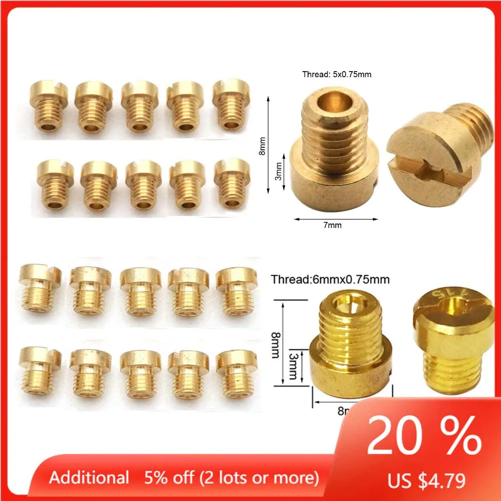 Pack-of-10pcs-Carburetor-Main-Jet-M6-M5-6mm-5mm-Thread-for-DellOrto-BGM ...