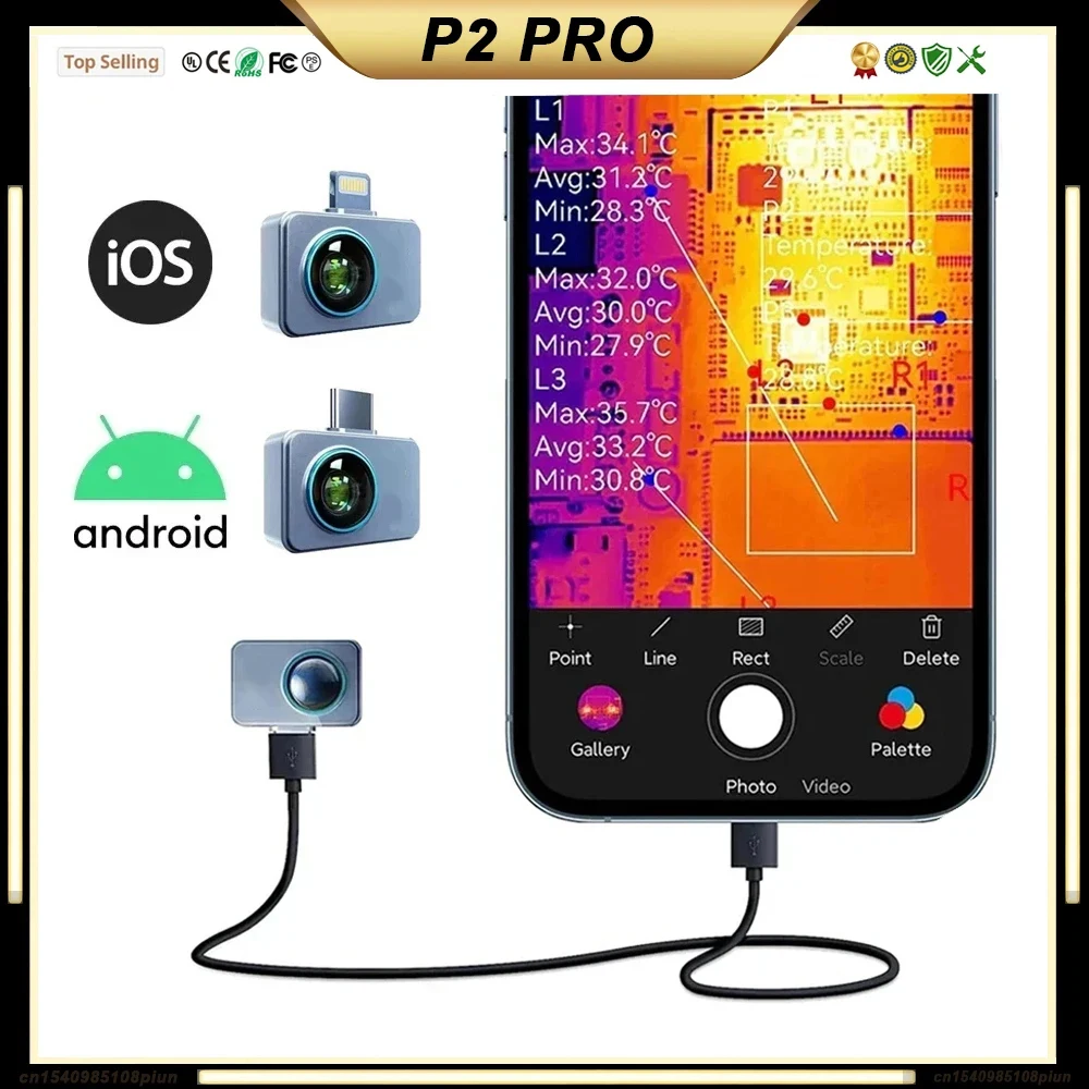 P2 Pro Thermal Imaging Camera for iPhone iOS & Android Type-C USB ...