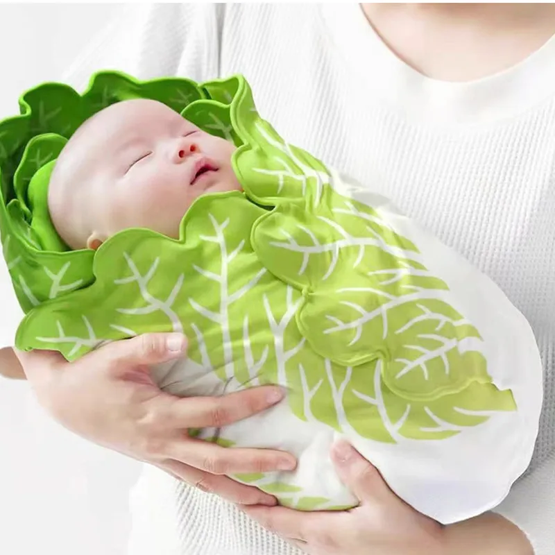 0-6month-Newborn-Simulation-Cabbage-Flannel-Baby-Wrap-Blanket-Baby ...